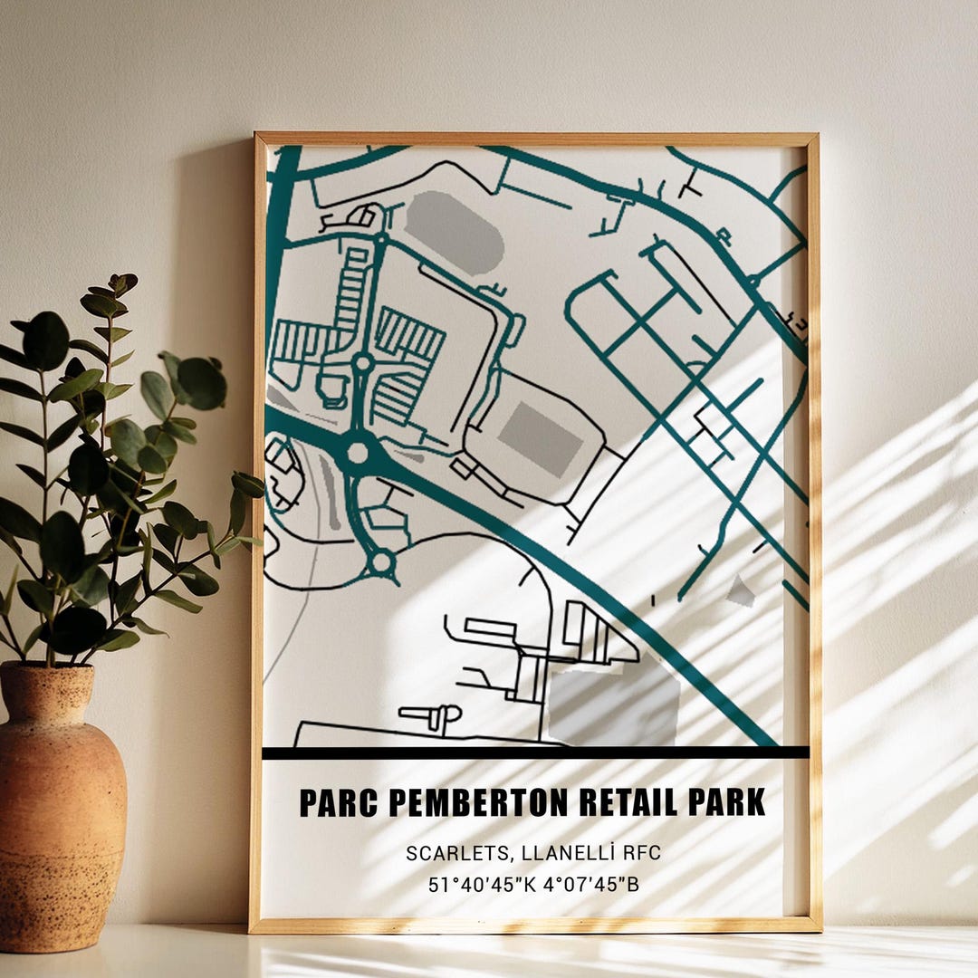 Stadium Location Print, Map Football Team Map, Arsenal London Map, City ...