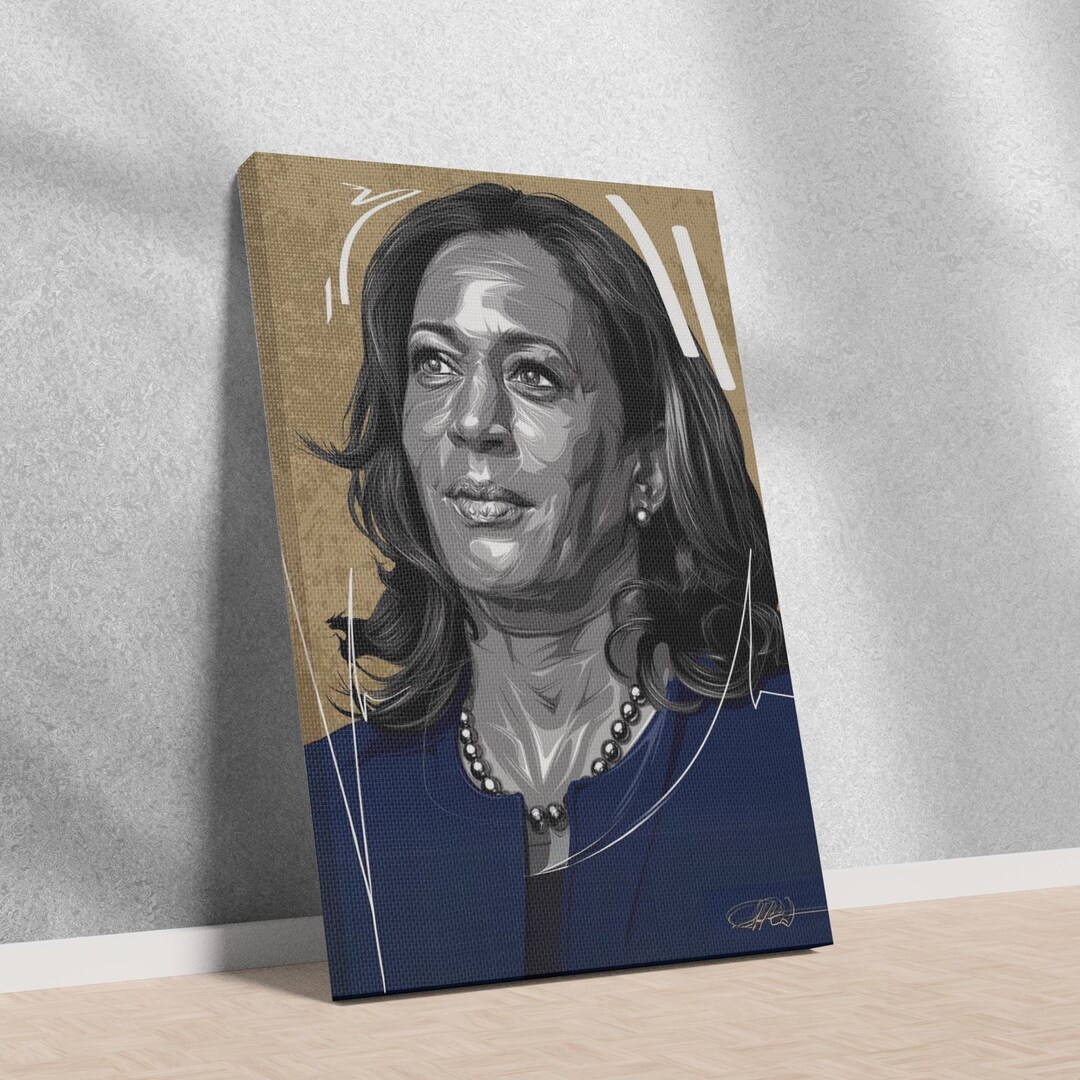Kamala Harris Canvas Print, Kamala Wall Art, Kamala Print, Living Room ...