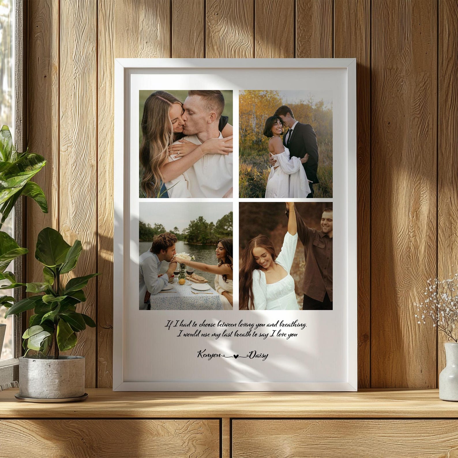 Custom Couple Photo Prints, Anniversary Collage, Couple Photo Collage ...