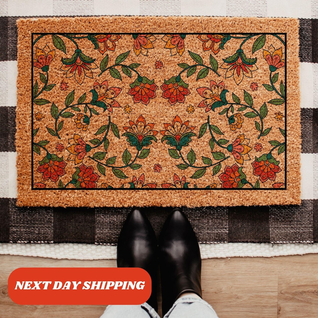 Floral Doormat, Colorful Doormat, Home Decor, Home Doormat, Floral Gift ...