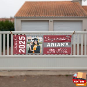 Custom Graduation Banner, Personalized Banner, Party Decor, Party ...
