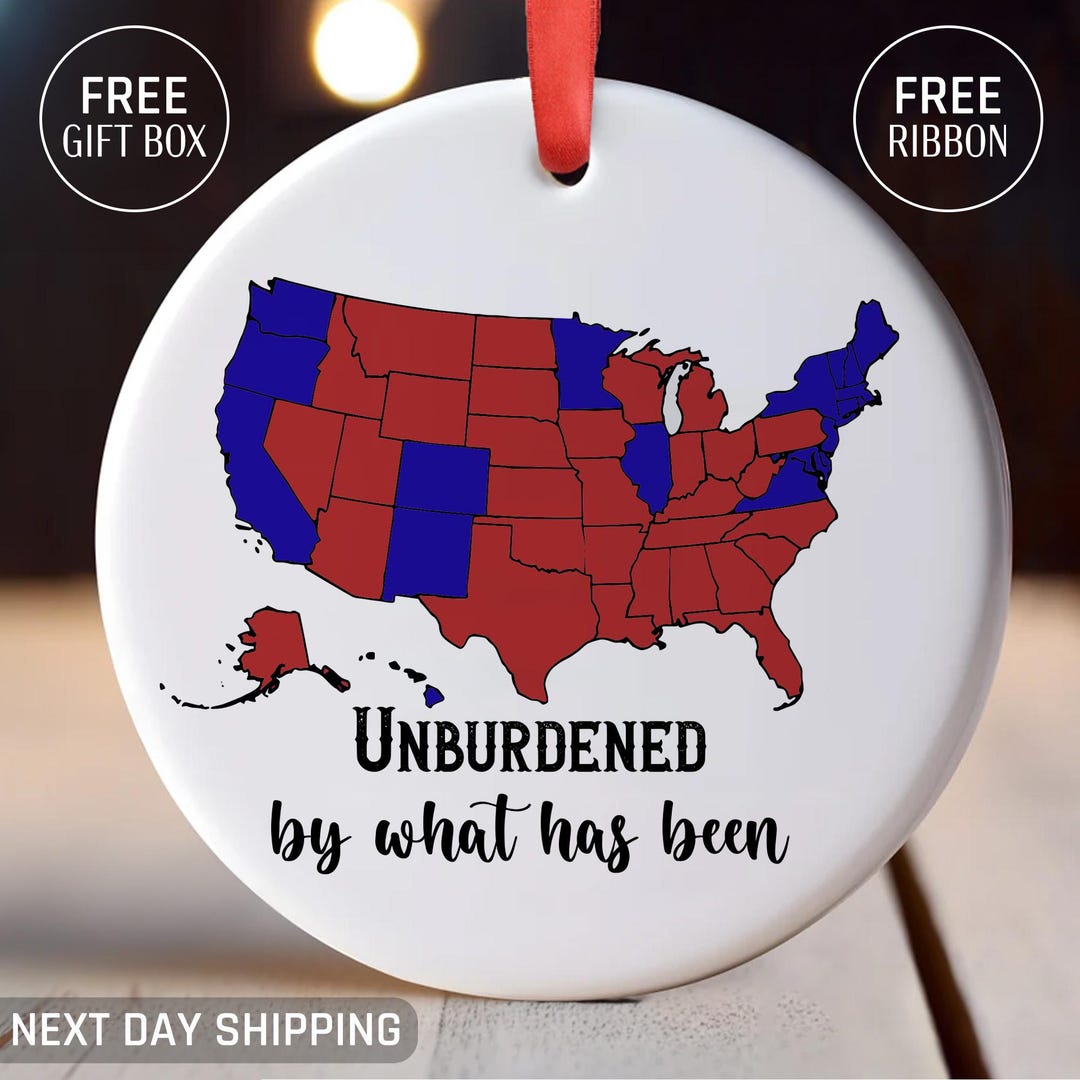 2024 Election Map Ornament, Trump Celebration Ornament, Donald Trump ...