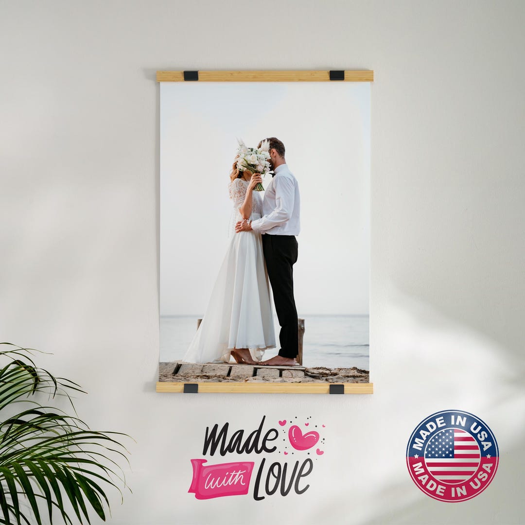 Custom Photo Hanging Canvas, Custom Hanging Canvas, Anniversary Gift ...