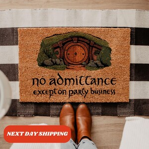 No Admittance Except on Party Business Door Mat, Lord of the Ring ...