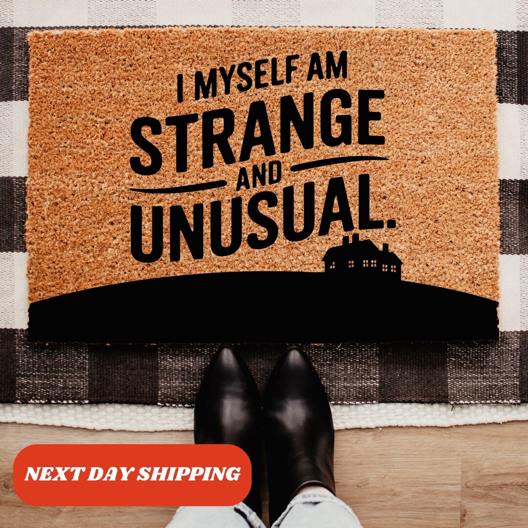 I Myself Am Strange and Unusual Doormat, Gothic Doormat, Halloween ...