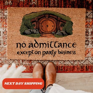 No Admittance Except on Party Business Door Mat, Lord of the Ring ...