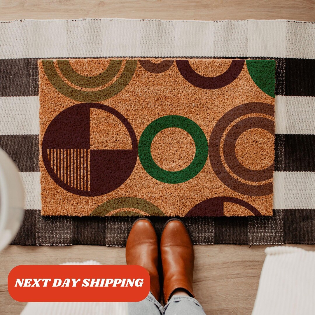 Mid Century Modern Doormat, Welcome Mat, Retro Front Door Decor, Mid ...