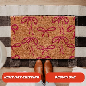 Bow Print Doormat, Bows Doormat, Gift for Her, Welcome Mat, Porch Decor, New Home Gift, New Home ...