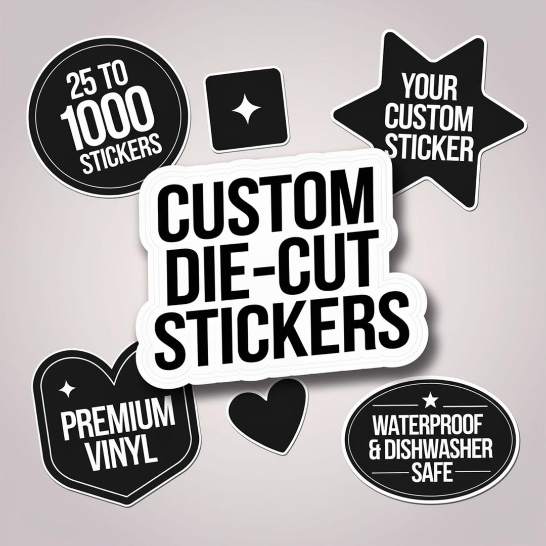 Custom Die-cut Sticker, Vinyl Sticker, Bottle Sticker, Logo Sticker ...