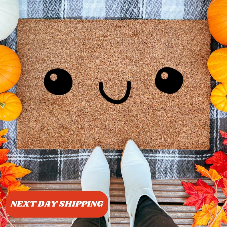 Face Doormat, Smile Doormat, Welcome Doormat, Personalized Doormat ...