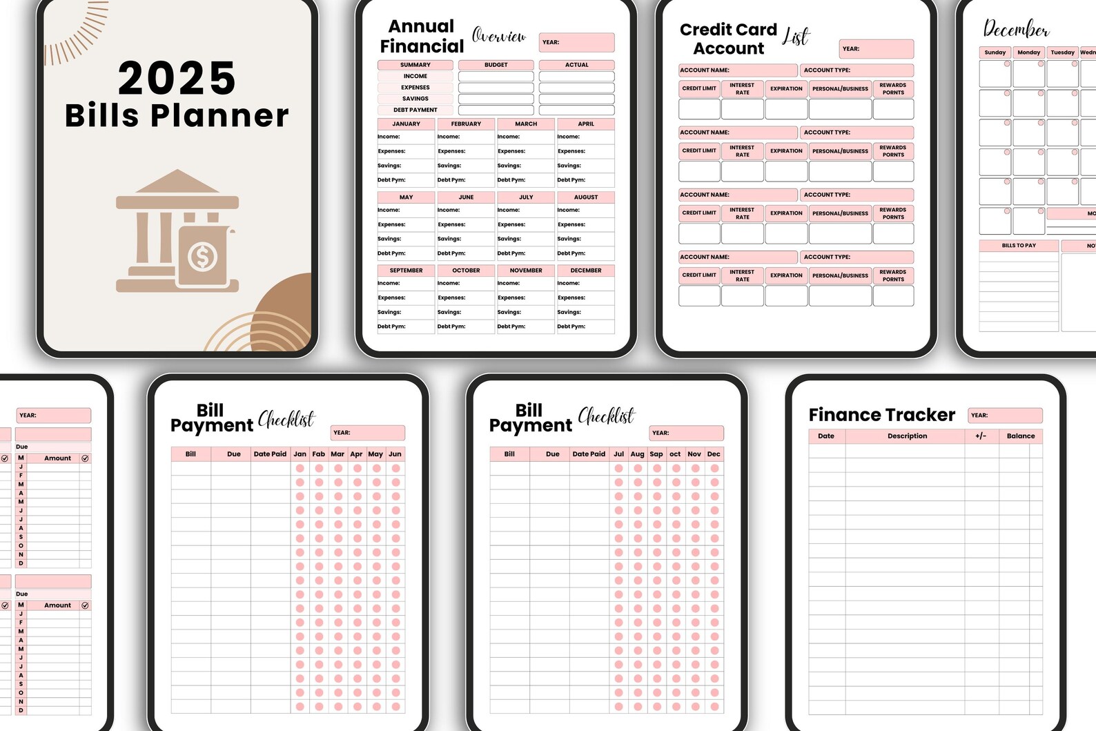 2025 Bills Planner | Bill Due Reminder| Budgeting Journal |money Saving ...