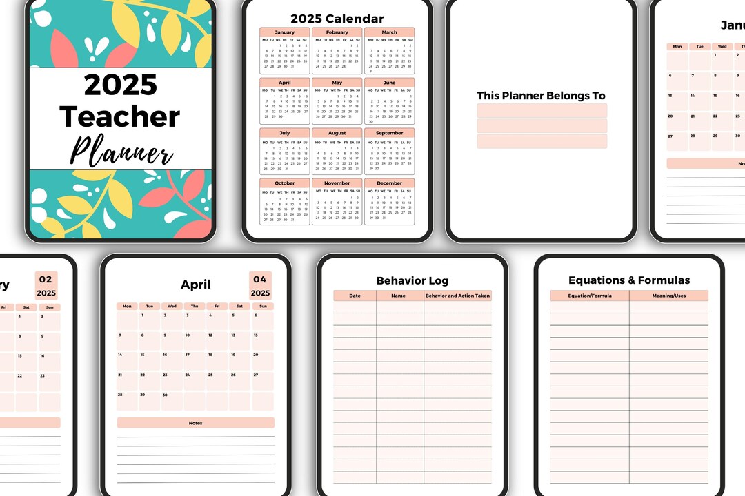 2025 Digital Teacher Planner | Lesson Plan Organizer | School Schedule ...