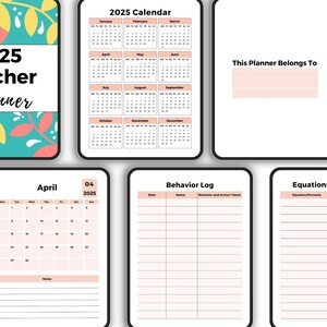 2025 Digital Teacher Planner | Lesson Plan Organizer | School Schedule ...