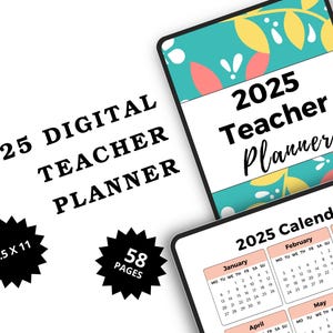 2025 Digital Teacher Planner | Lesson Plan Organizer | School Schedule ...