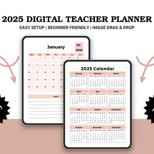 2025 Digital Teacher Planner | Lesson Plan Organizer | School Schedule ...