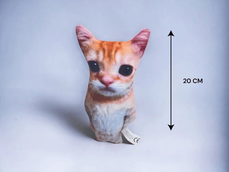 El Gato Meme Cat, Cat Plushie, Cat Meme, Gato, Weighted Stuffed Animal ...