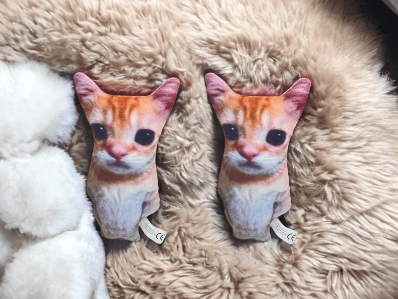 El Gato Meme Cat, Cat Plushie, Cat Meme, Gato, Weighted Stuffed Animal ...