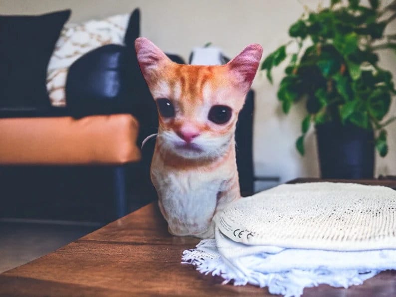 El Gato Meme Cat, Cat Plushie, Cat Meme, Gato, Weighted Stuffed Animal ...