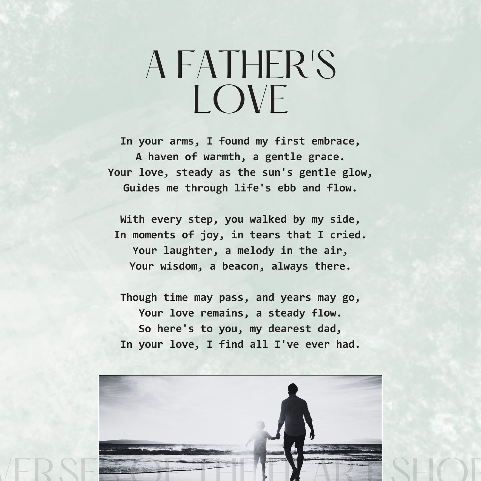 Personalized Love Poem for Dad Heartfelt Gift - Etsy