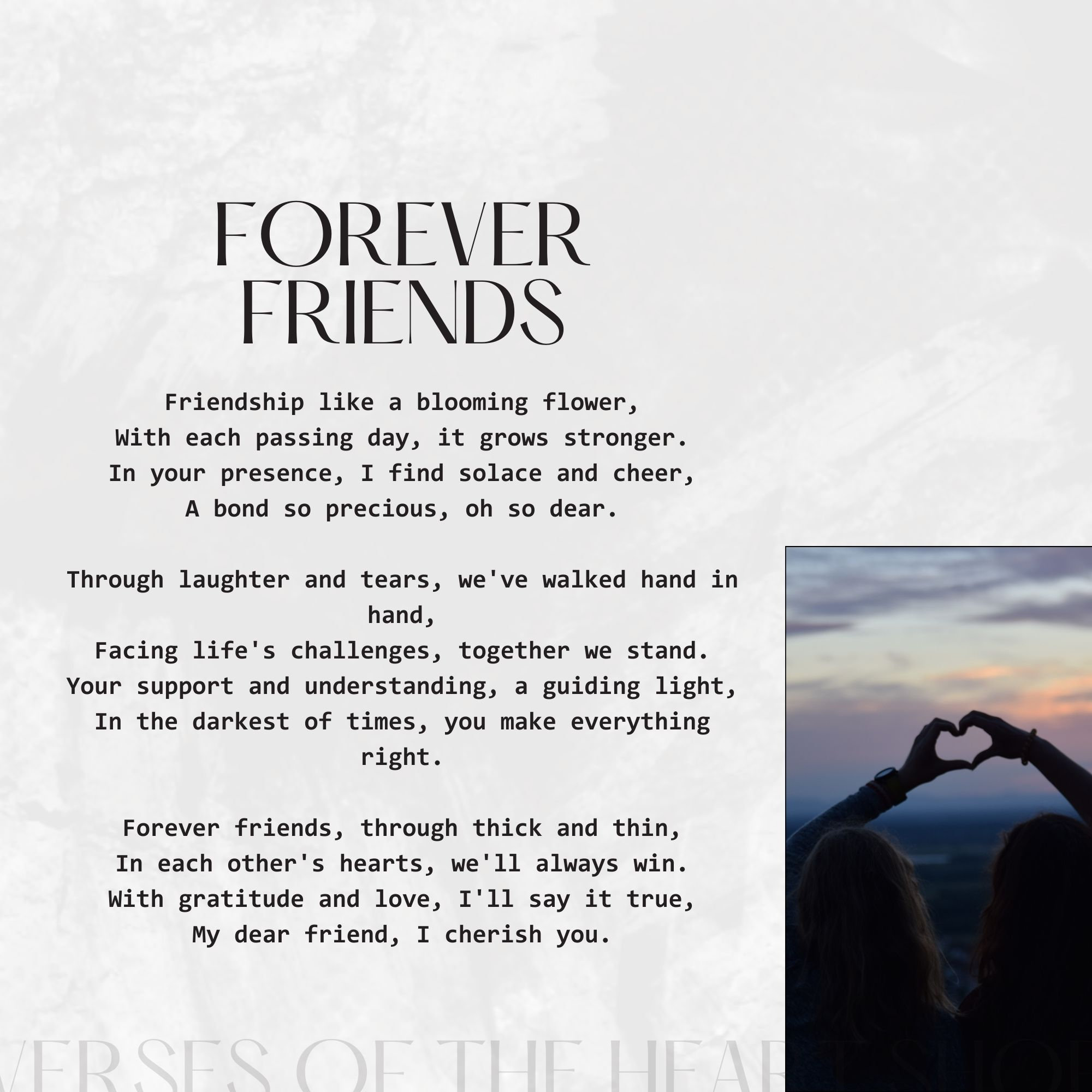 Custom Love Poem for Friend Heartfelt Gift - Etsy