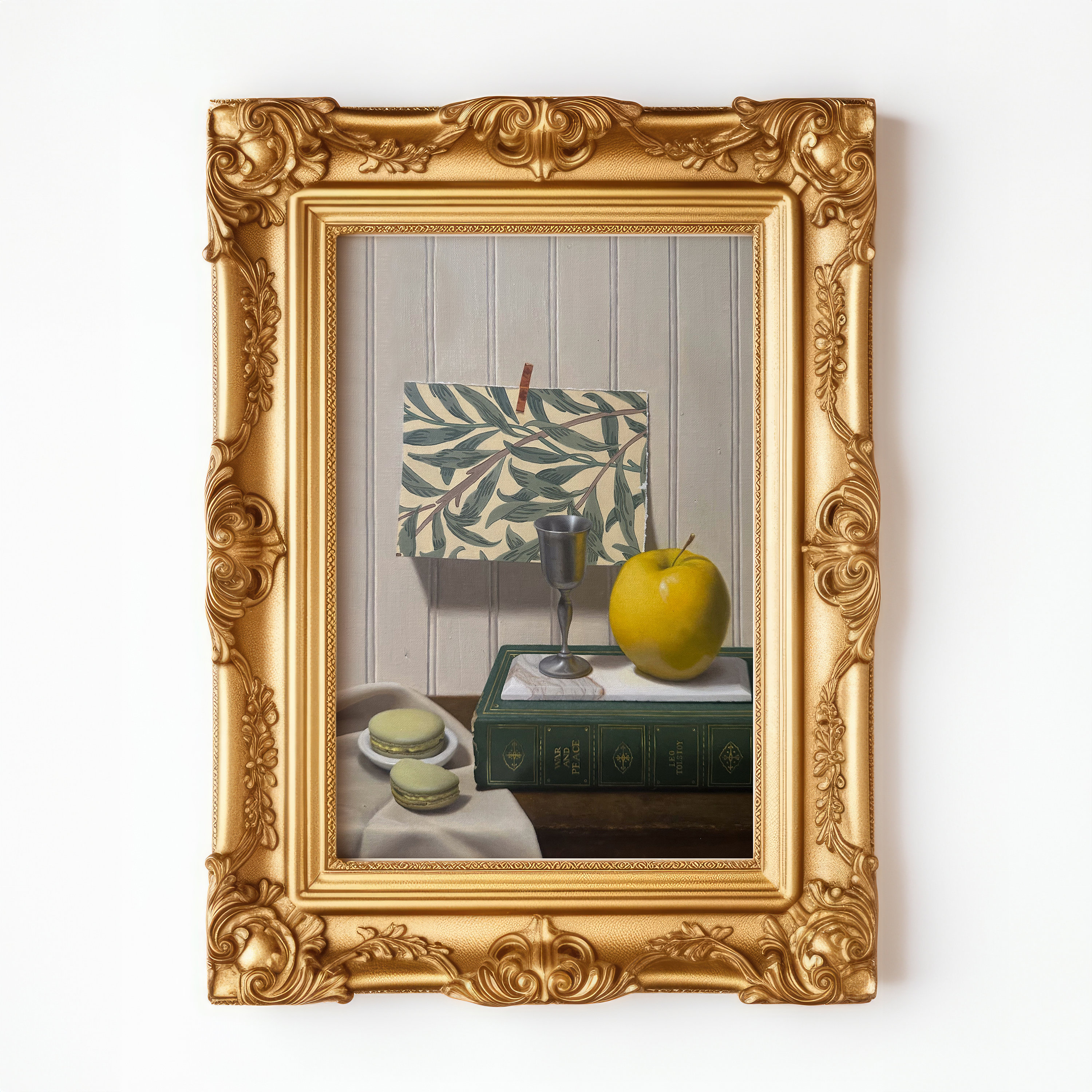 Still Life With Golden Apple Art Print - From Original Oil Painting - Etsy