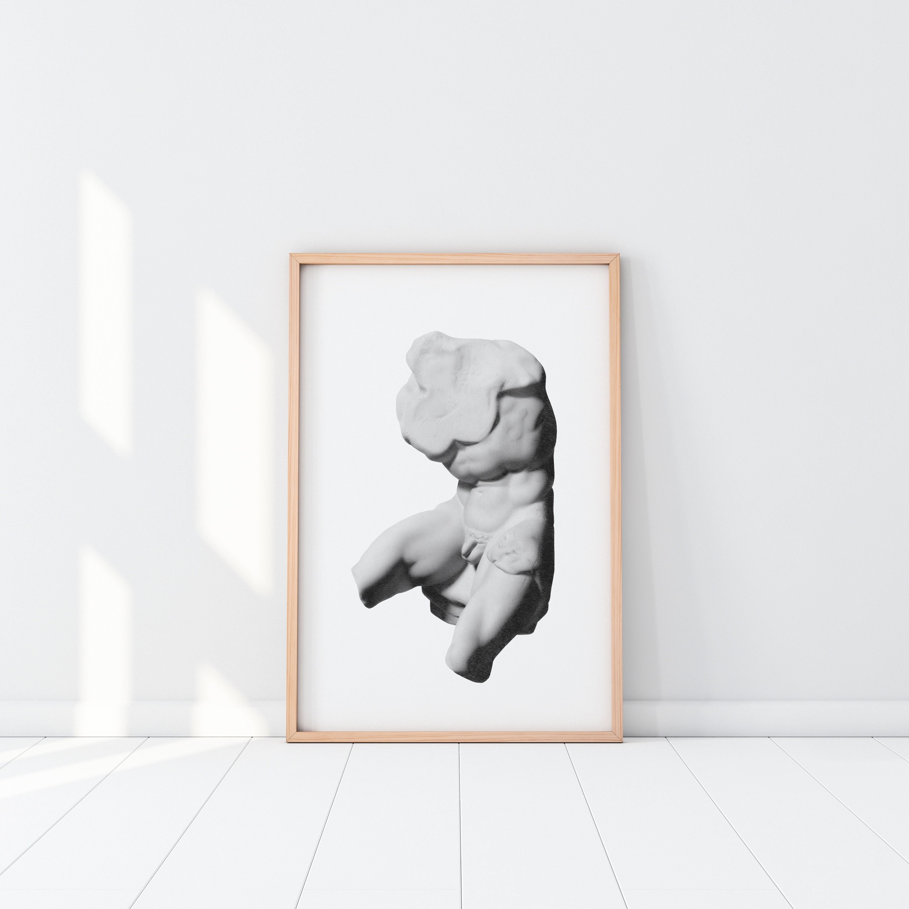Belvedere Torso Cast Drawing Fine Art Print - Etsy
