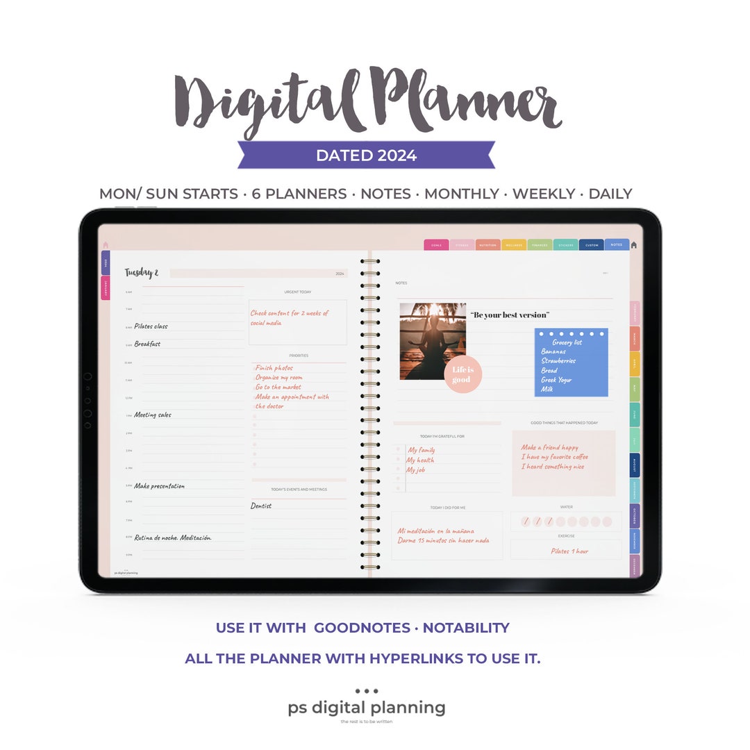 2025 Digital Planner PS | iPad Planner | Daily Planner | Weekly Planner ...