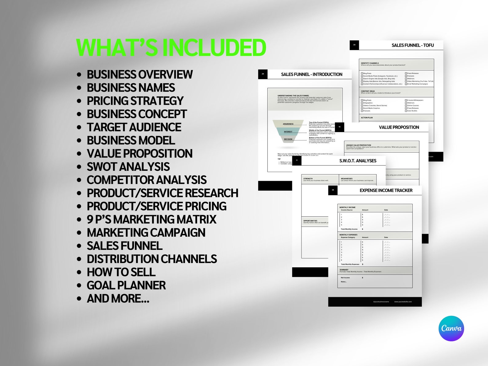 The Ultimate Business Plan | Guided Templates for Strategizing and ...