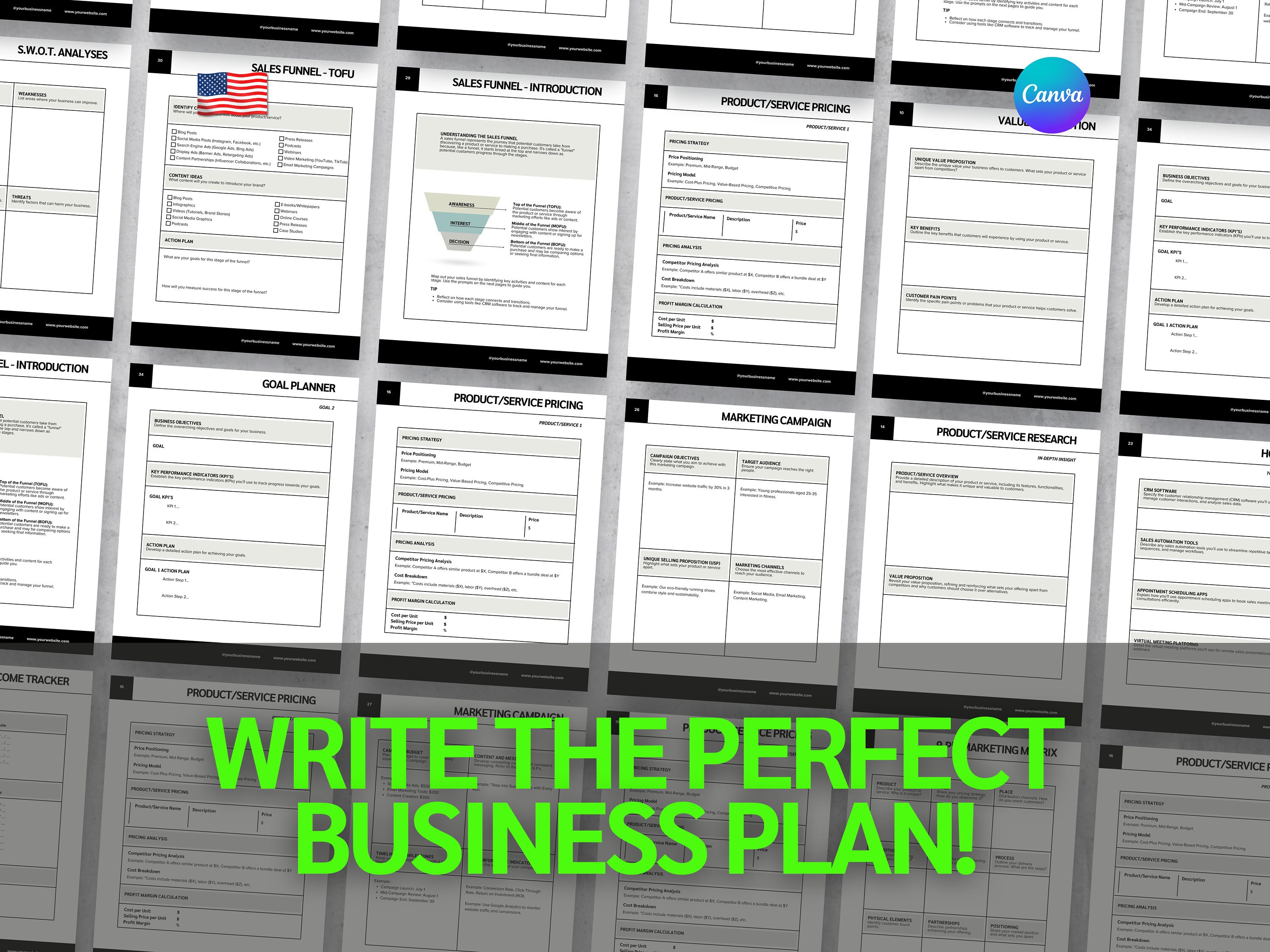 The Ultimate Business Plan | Guided Templates for Strategizing and ...