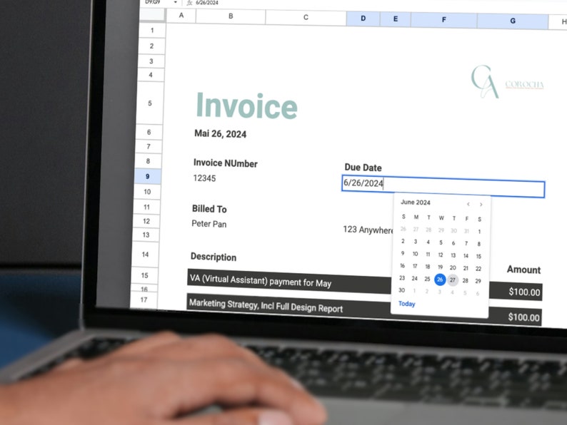 Google Sheets Invoice Template | for Small Businesses & Startups | Fully Customizable ...