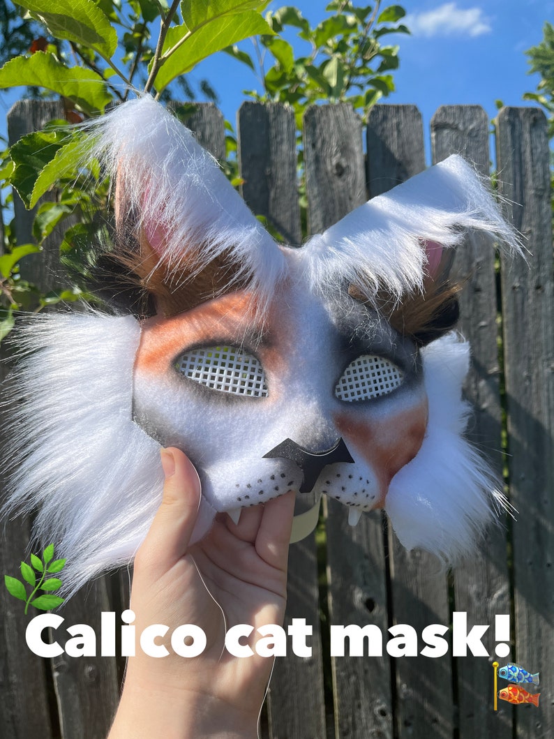 Calico Therian Cat Mask - Etsy