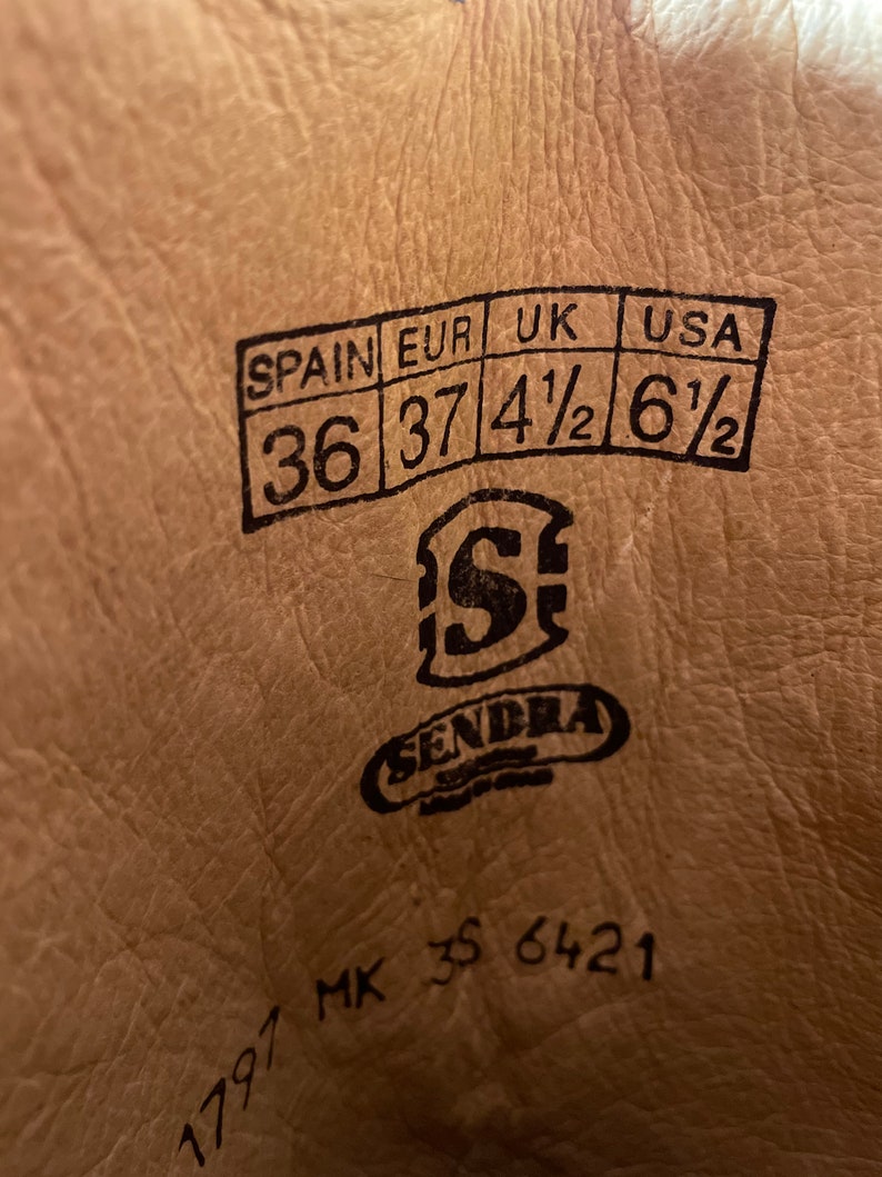 6421 SENDRA Blue Cowboy Boots Nubuck Leather and Python Leather Size 37 ...