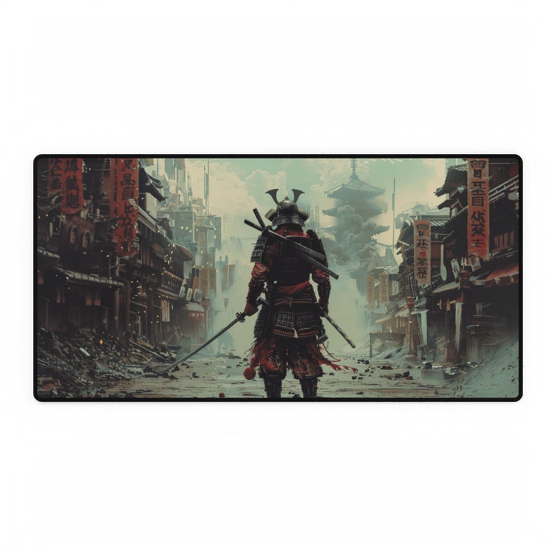 Samurai Desk Mat | Japanese Gaming Mouse | Post-apocalyptic Japanese ...