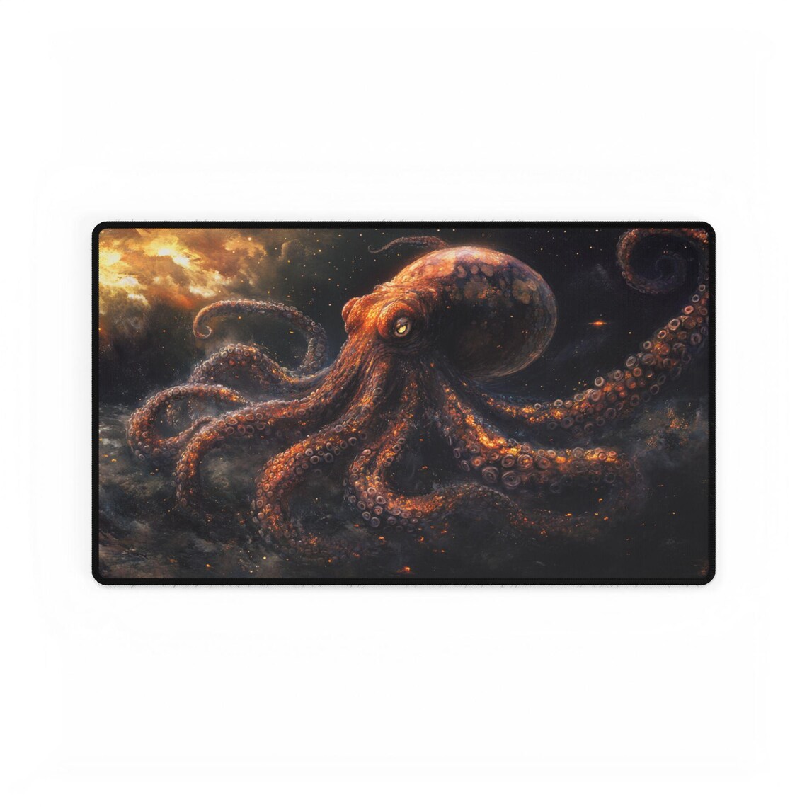 Mystic Octopus Desk Mat - Nautical Workspace Decor, Large Mouse Pad ...