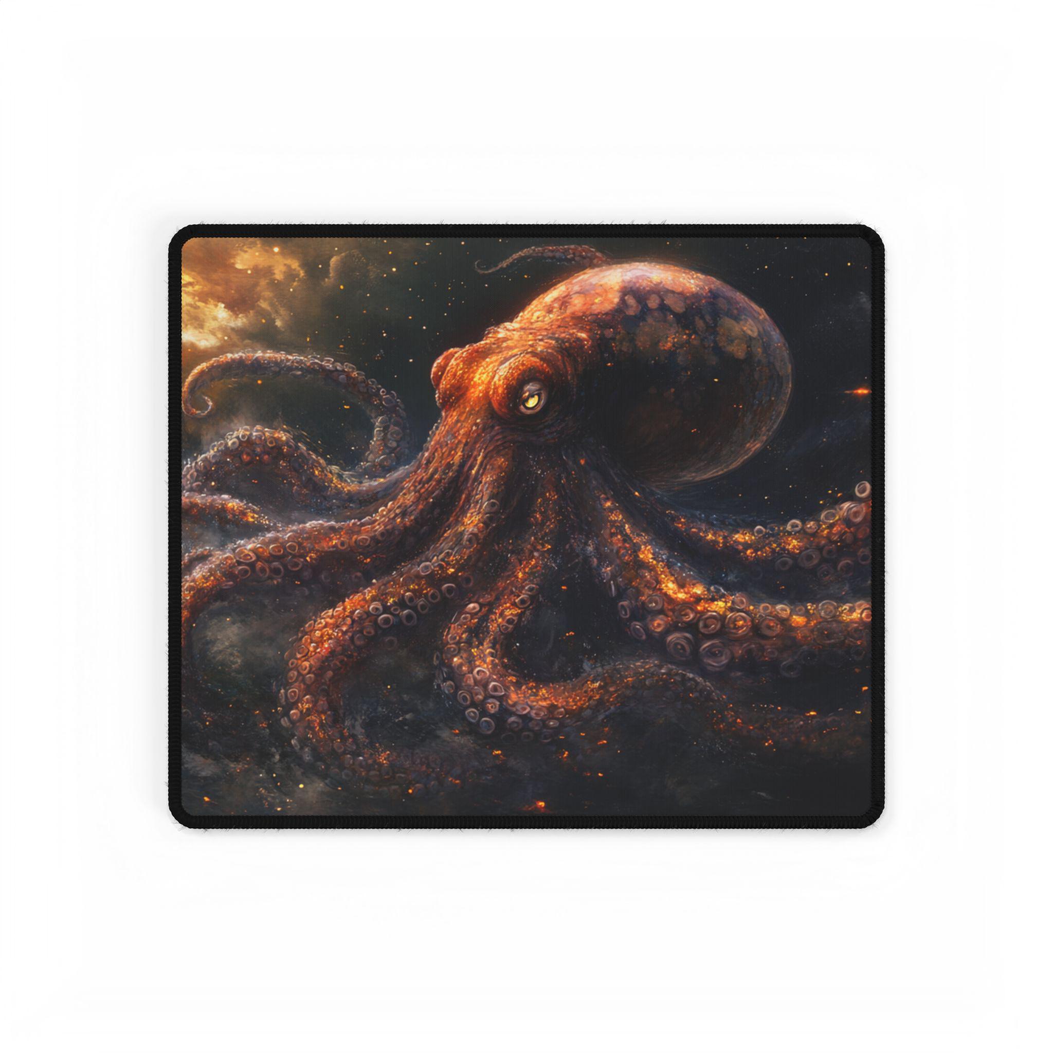 Mystic Octopus Desk Mat - Nautical Workspace Decor, Large Mouse Pad ...