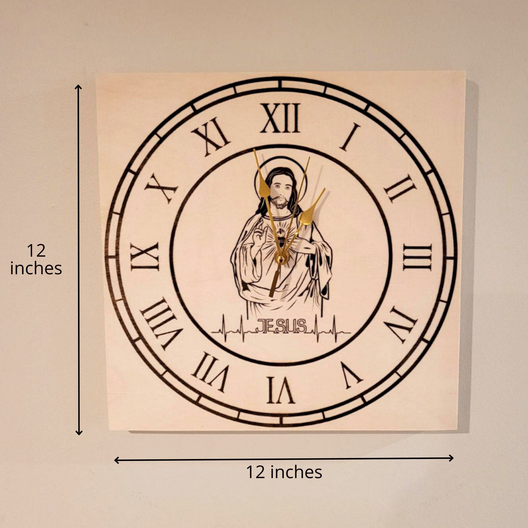 Sacred Heart of Jesus Wall Clock - Roman Numerals - SPECIAL PRICE - Etsy