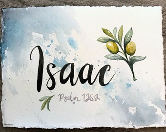 Personalized Name Painting - Original Watercolor - 10” X 14” Paper - Etsy