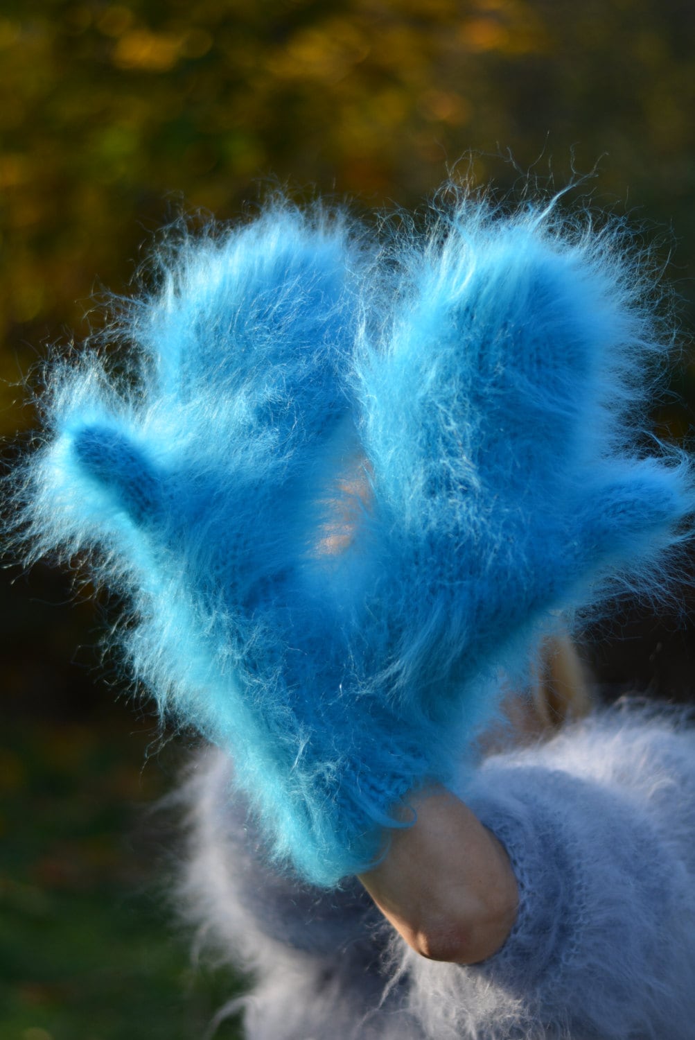 ORDER Handmade Mittens Hand Knitted Mohair Mittens Thick Fuzzy - Etsy