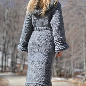 Best Selling Wool Cardigan Hand Knitted Cardigan Chunky Wool Coat Long Knitted Cardigan Hooded ...
