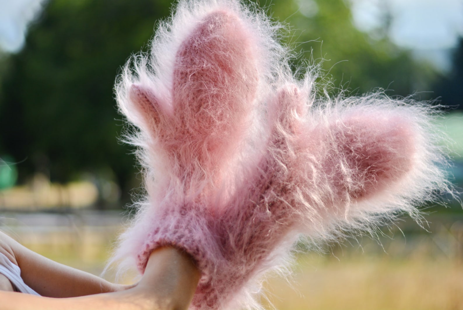 ORDER Handmade Mittens Hand Knitted Mohair Mittens Thick Fuzzy - Etsy