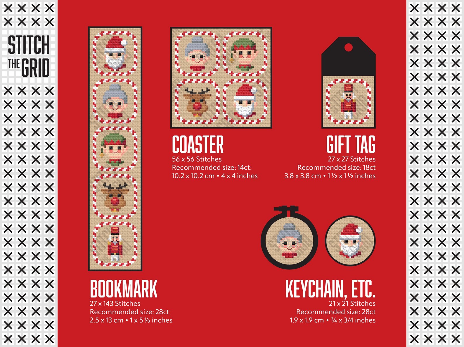 Christmas Mini Cross Stitch Patterns • Santa's Workshop Bundle ...