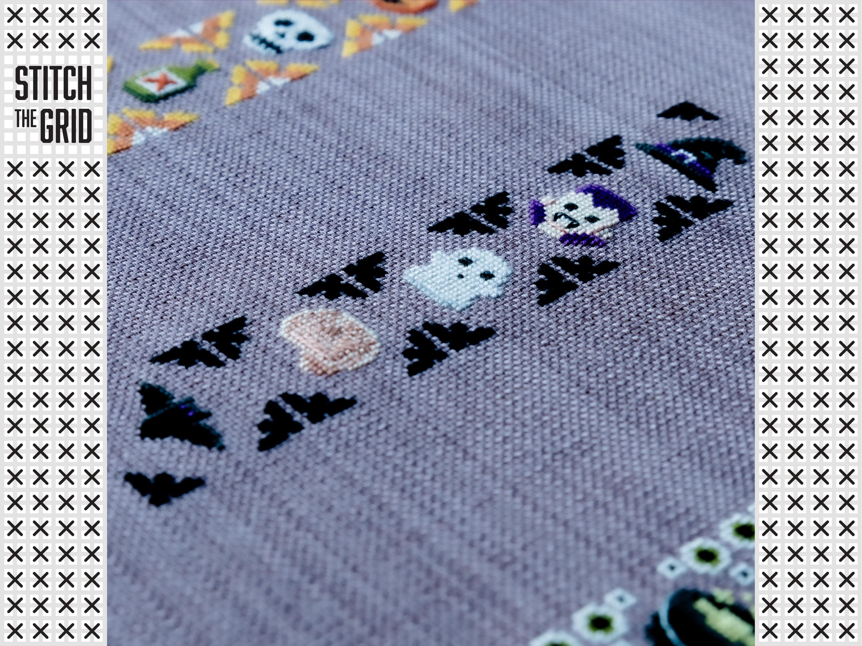 Halloween Mini Cross Stitch Patterns • Bat Bundle • Modular Minis - Etsy