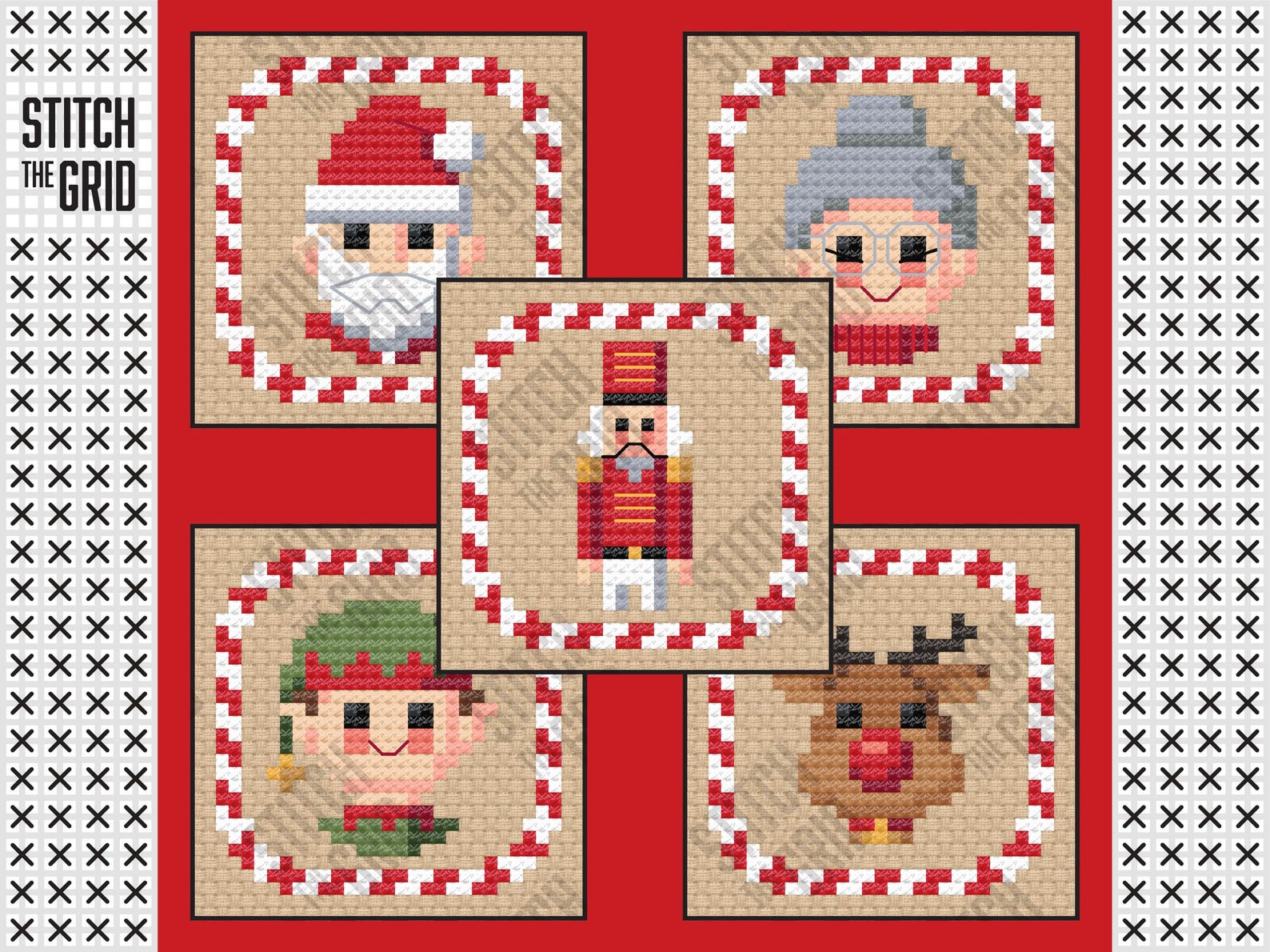 Christmas Mini Cross Stitch Patterns • Santa's Workshop Bundle ...