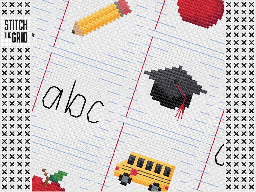 School Mini Cross Stitch Patterns • School Bundle • Modular Minis - Etsy