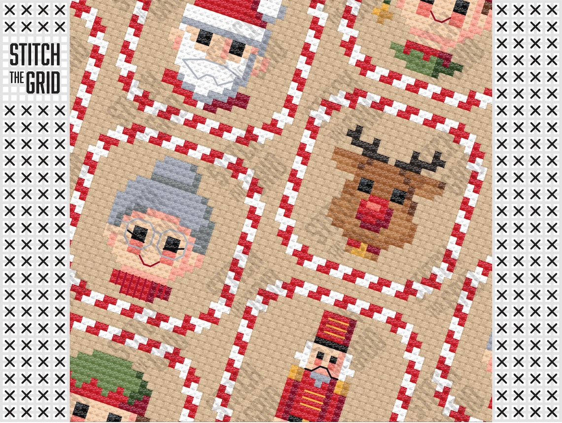 Christmas Mini Cross Stitch Patterns • Santa's Workshop Bundle ...