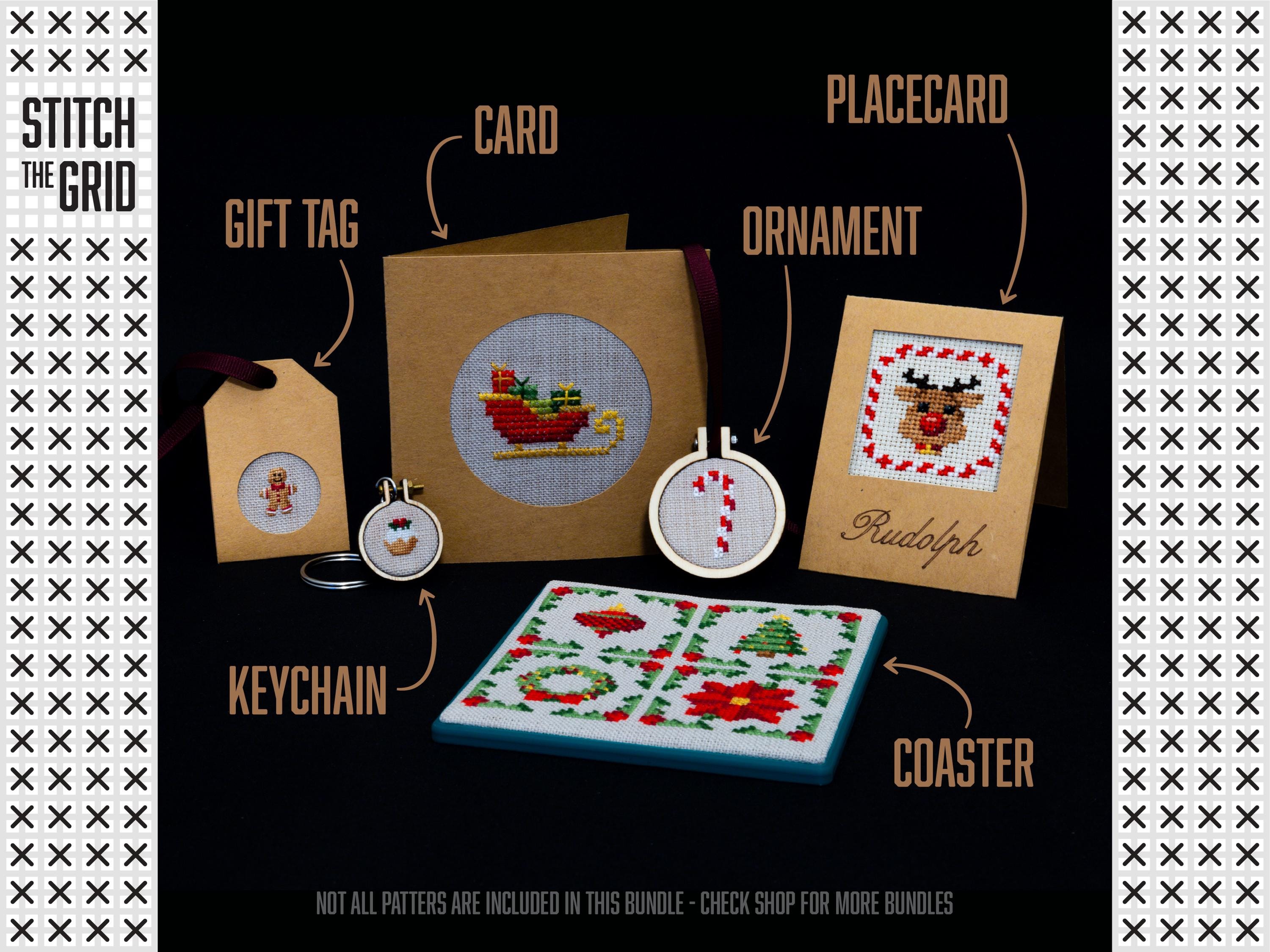 Christmas Mini Cross Stitch Patterns • Santa's Workshop Bundle ...
