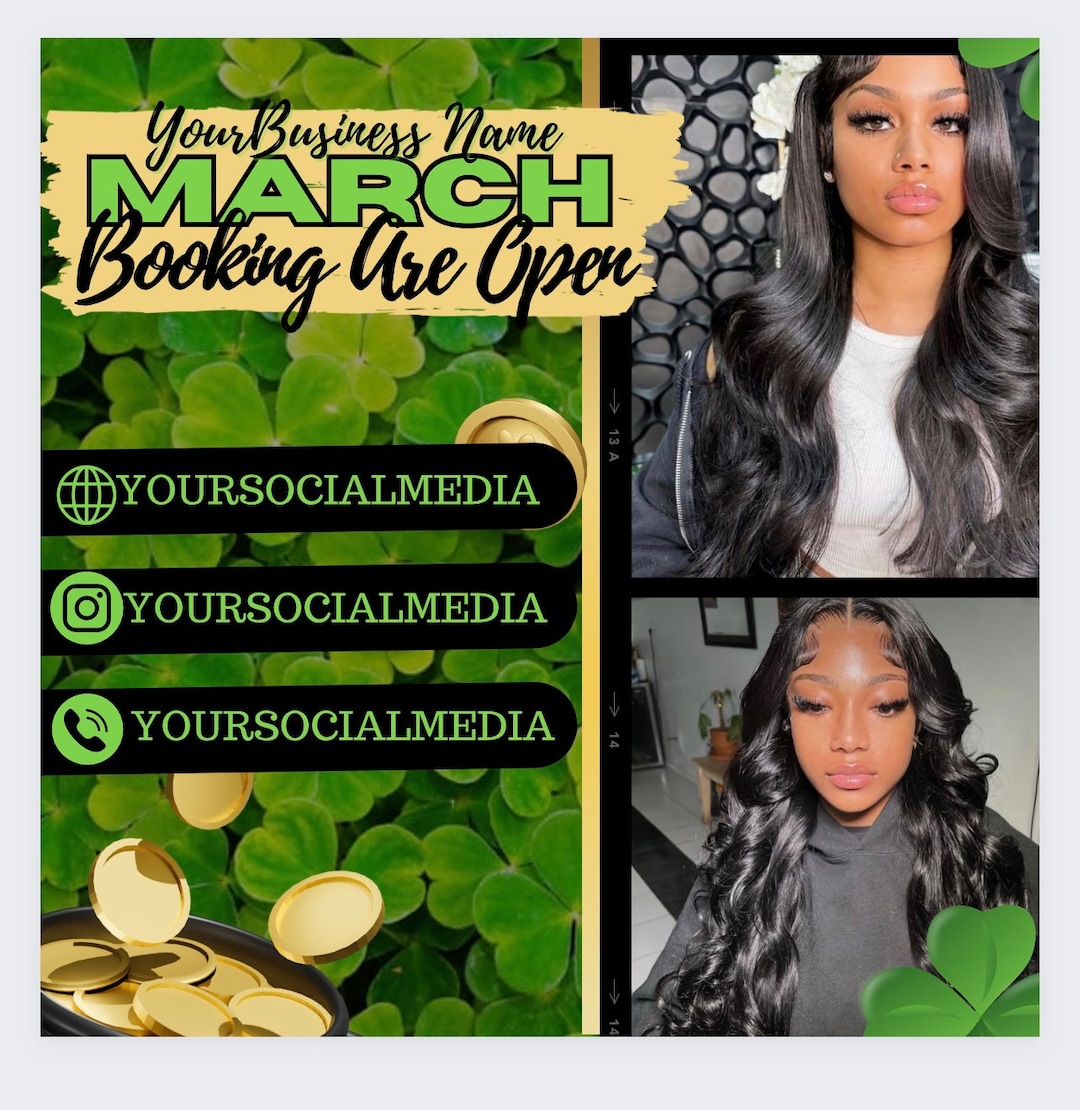 March Booking Flyer Template - Etsy