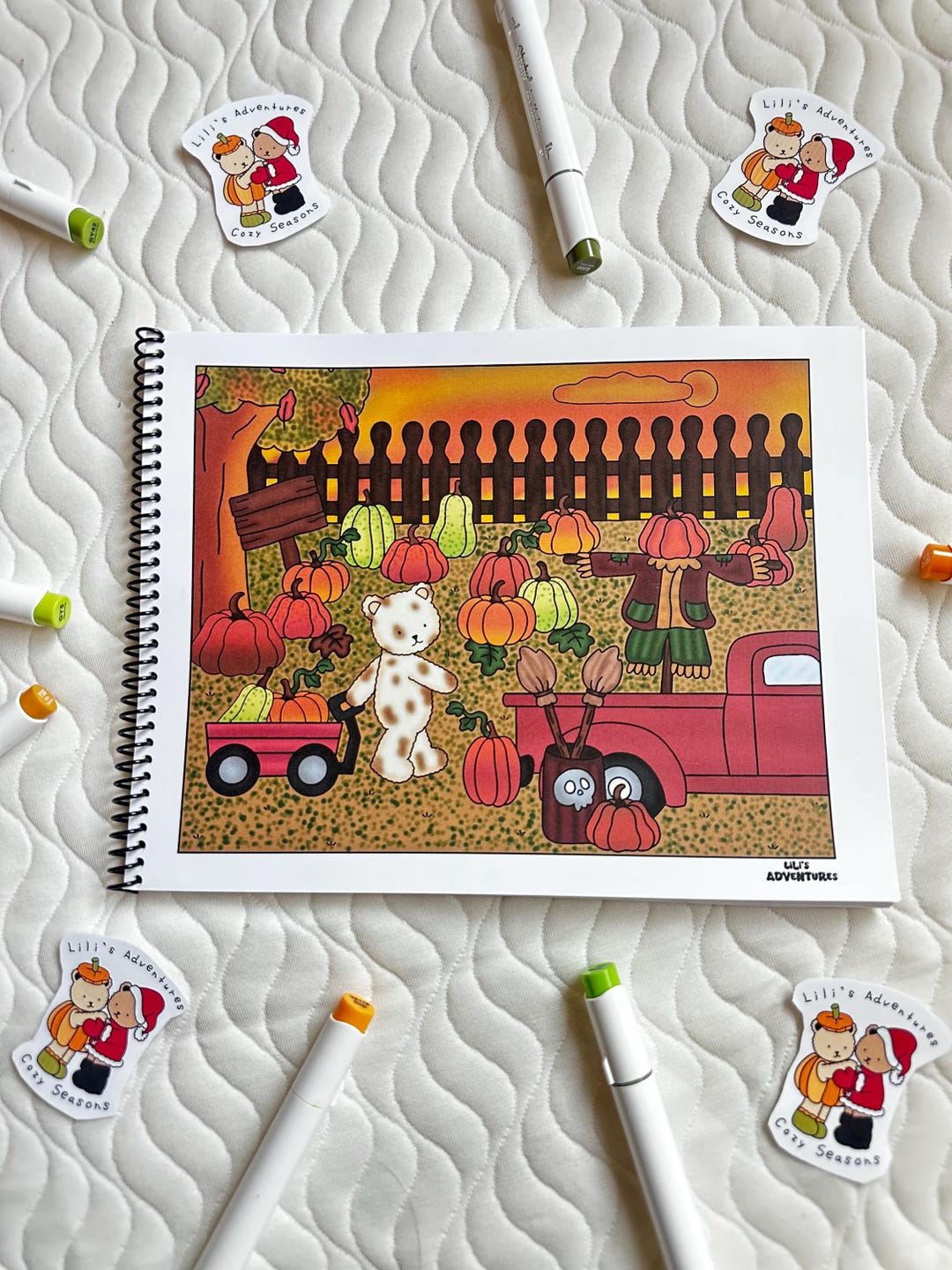 Cozy Seasons Coloring Book - Etsy