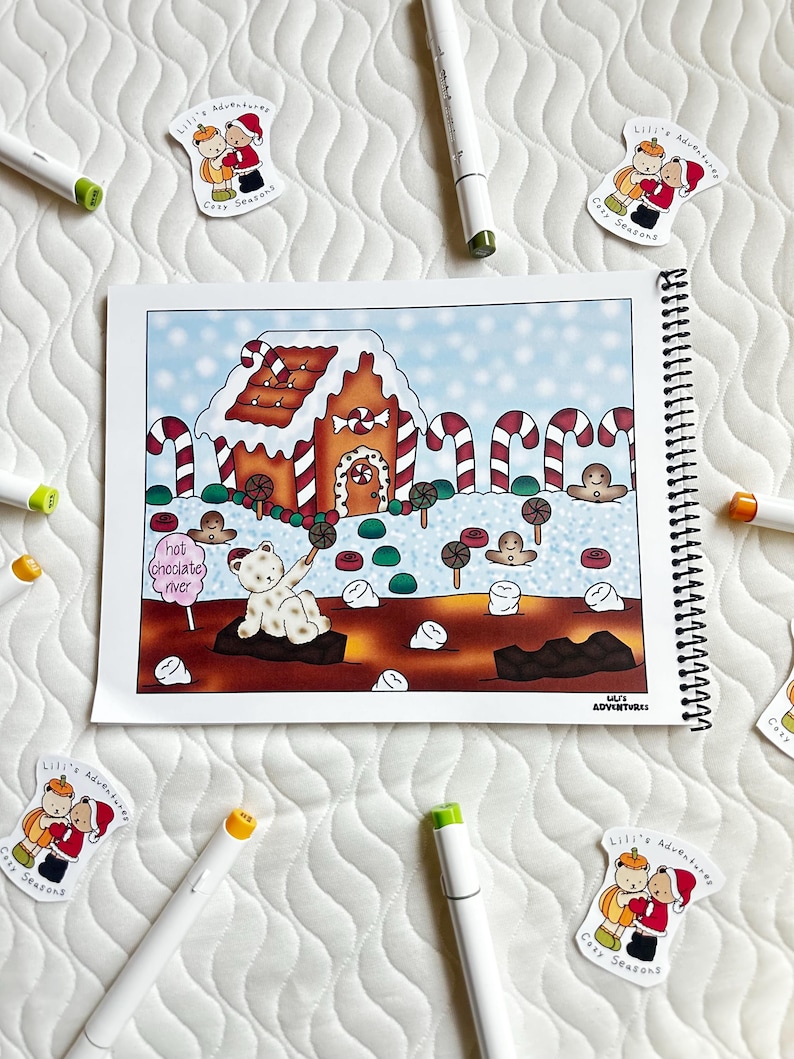 Cozy Seasons Coloring Book - Etsy