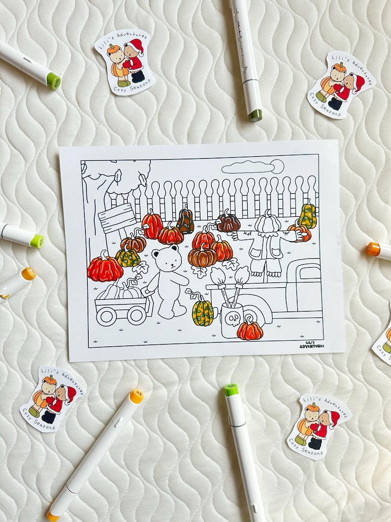 Cozy Seasons Coloring Book - Etsy
